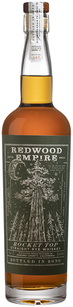 ROCKET TOP Bonded Straight Rye Whiskey - Redwood Empire Whiskey